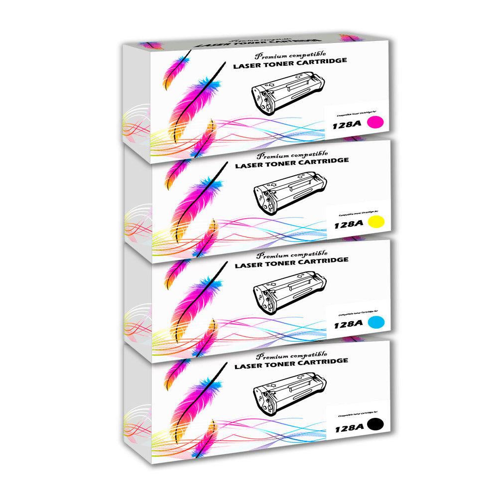 Kit de Toner Compatible 128A CMYK PRO CP3525, CM3530 – Green Data